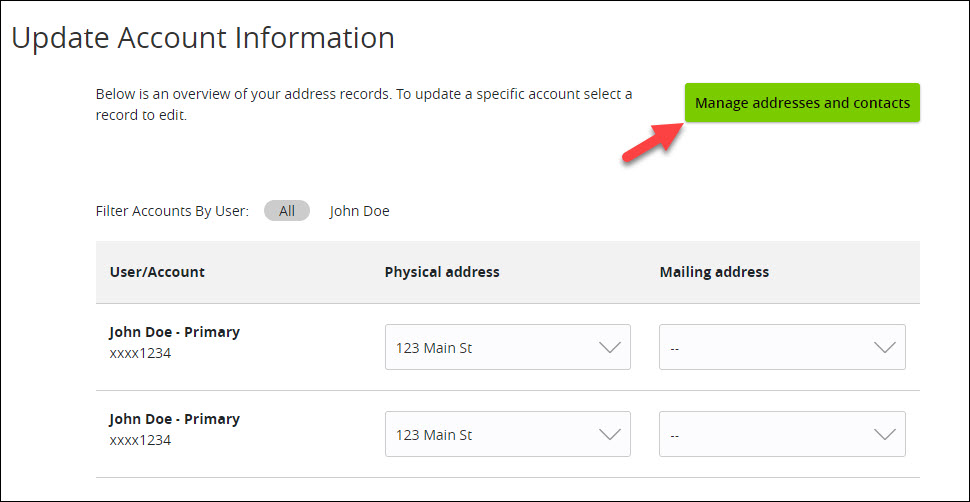 Updating your Contact Information